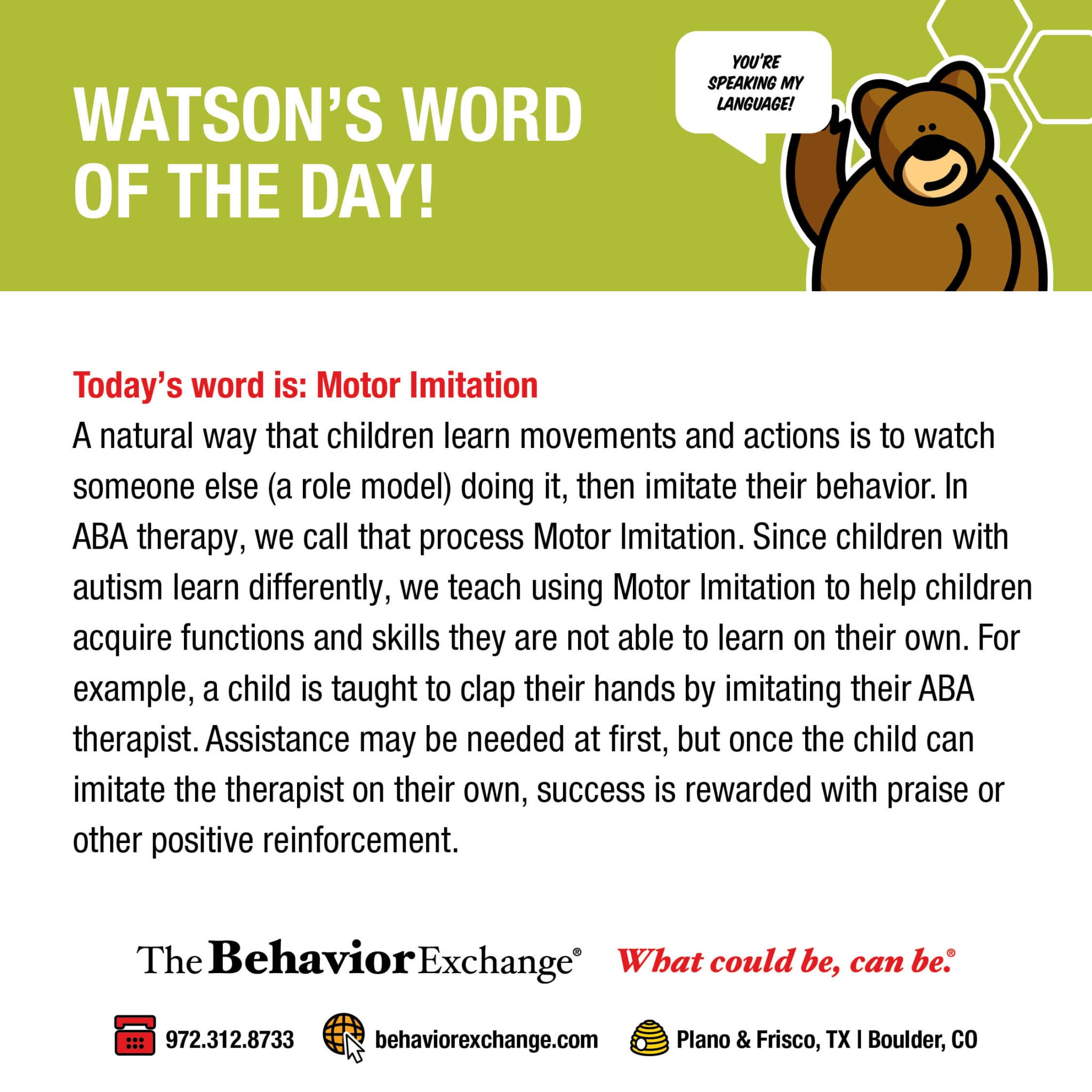 Motor Imitation Watson s Word 26 The Behavior Exchange motor-imitation-watson-s-word-26-the-behavior-exchange