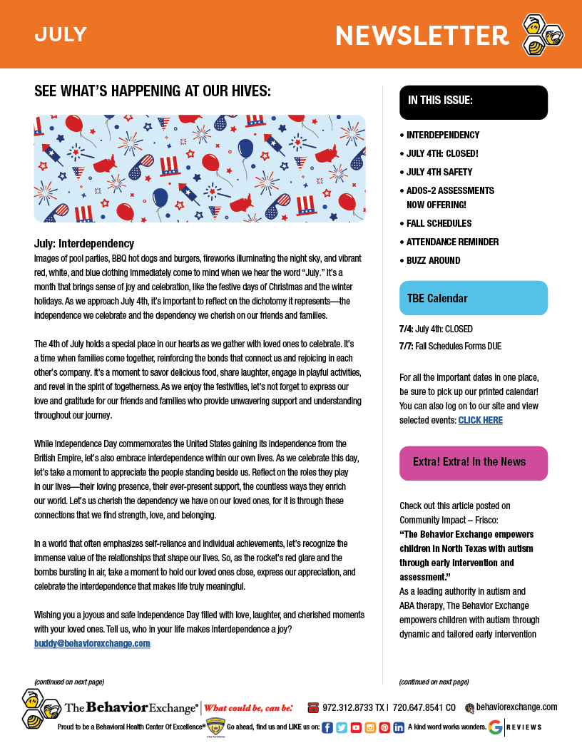 Newsletter 2023 - The Behavior Exchange