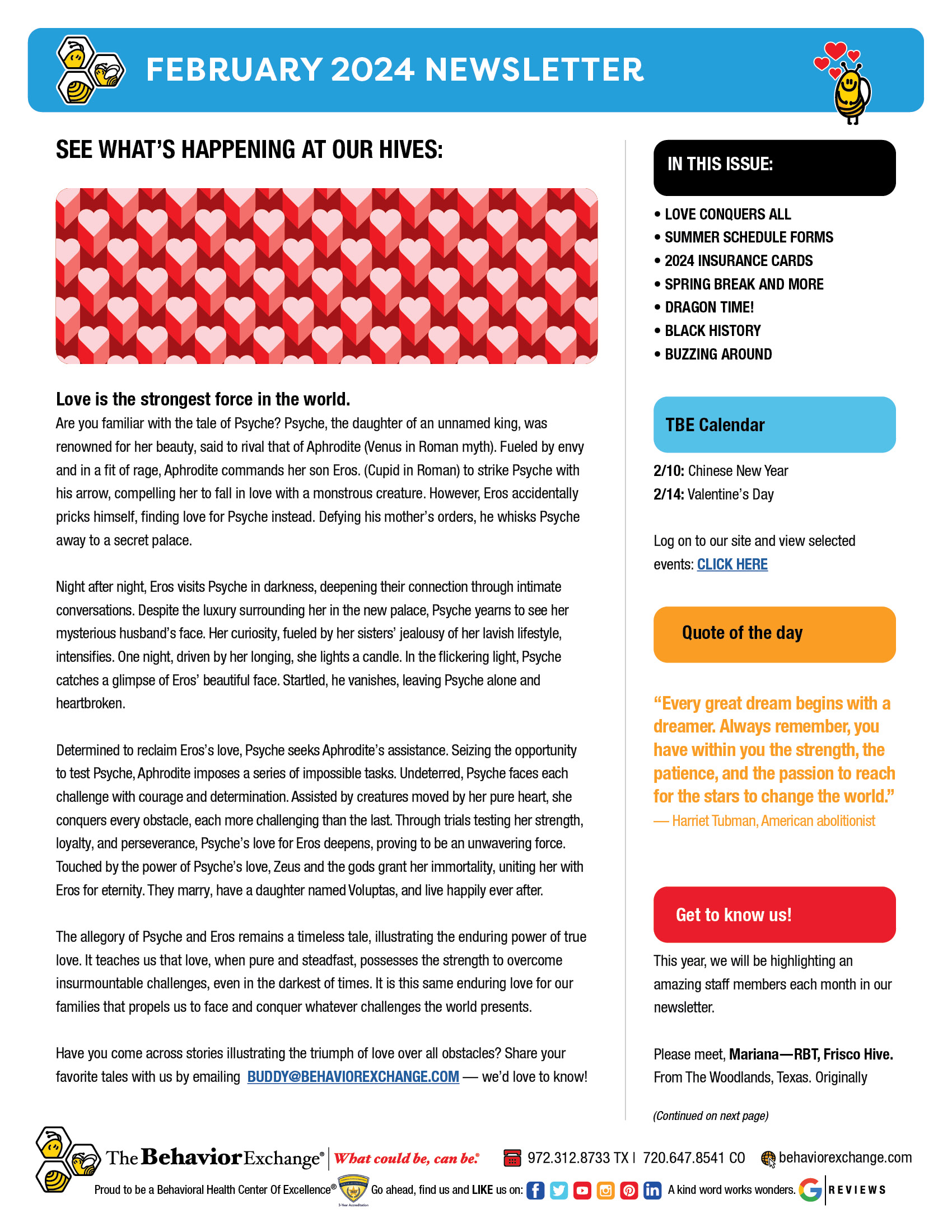 Newsletter - The Behavior Exchange